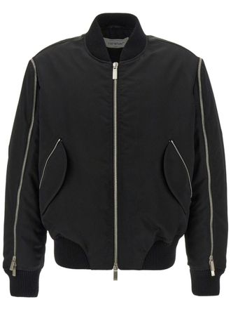 Off-white veste bomber à fermeture zippée - Noir