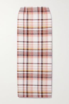 Zimmermann Matchmaker Midirock Aus Einer Karierten Leinen-baumwollmischung - Mehrfarbig
