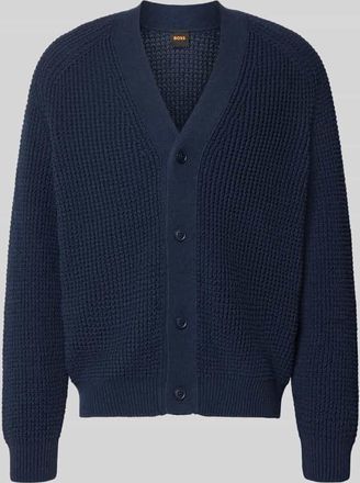 Boss Orange by Hugo Boss Regular Fit Strickjacke aus Baumwoll-Mix Modell Andemo