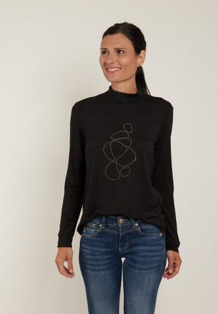 Seidel Moden Langarmshirt mit Glitzersteinen, MADE IN GERMANY