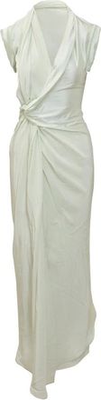 Victoria Beckham Femme, Robes, Vert, Taille: 38 FR Robe avec Insert en Soie