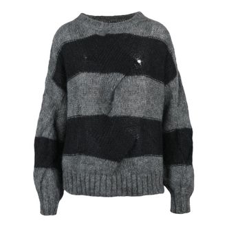 Dondup Maglione Girocollo - Femme - Pulls - Gris - Taille: 42 FR