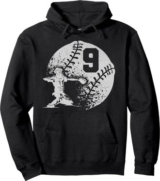 Generic 2014 9. Geburtstag Baseball neun 9 Jahre alte Jungen Kinder Pullover Hoodie