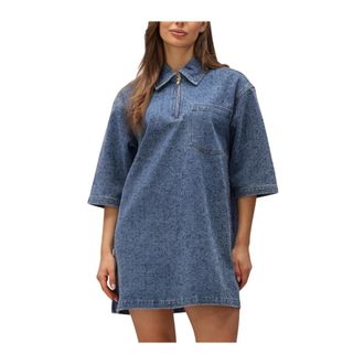 Object Objfrida 3/4 &Auml;rmel Lo Kleid - - Dresses - Damen - Blau - S