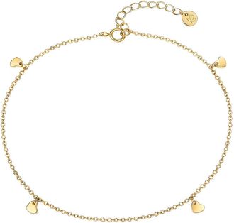 Glanzst&uuml;cke M&uuml;nchen Fu&szlig;kettchen - Sterling Silber Fu&szlig;kette Herz - Gr. unisize - in Gold - f&uuml;r Damen