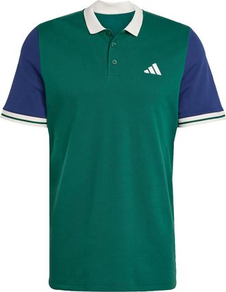 adidas Mens Heritage Tennis Poloshirt Collegiate Green L