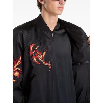 adidas Graphic Embroidery Bomber Jacket - Black