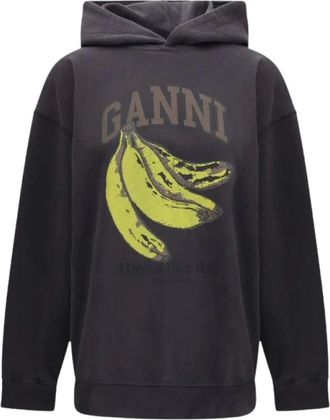Ganni Femme, Sweatshirts et sweats &agrave; capuche, Gris, Taille: 34 FR SweaT-shirts &agrave; capuche