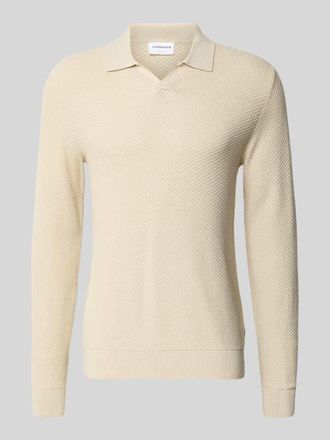 Lindbergh Strickpullover mit Strukturmuster und Umlegekragen