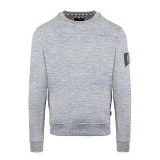 Aquascutum Sweatshirt f&uuml;r Herren, Gerippter Kragen (Grau)
