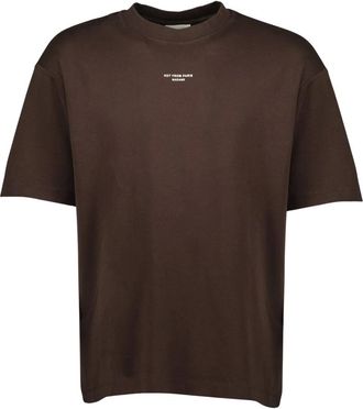 Dr&ocirc;le de Monsieur Homme, Tops, Brun, Taille: 34 FR T-shirt Slogan Classique