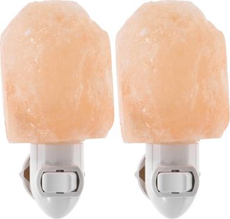 STOBOK 2Stücke Kleines Salznachtlicht Für Schlafzimmer Und Badezimmer Wandlicht Mit Eu Stecker Minimalistische LED Lampe Sanftes Licht Für Babyzimmer Zur Dek