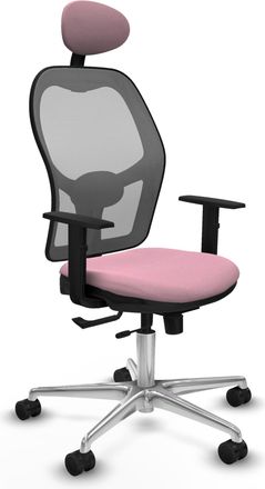 Piqueras y Crespo Schreibtischstuhl Rosa Jorquera mit 1D-Armen, h&ouml;henverstellbarer Lendenwirbelst&uuml;tze und festem Kopfteil, ausgestattet mit Syncro/Traslack und injizier