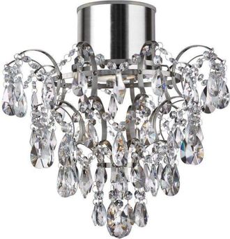 Searchlight Bathroom - Lustre de salle de bain &agrave; 1 lumi&egrave;re, chrome, cristaux K5 IP44, GU10 - Searchlight