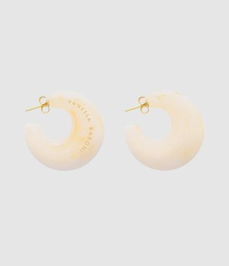 Vanessa Baroni Boucles doreilles Moon Pearl Marble