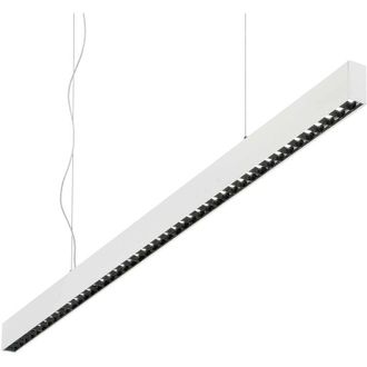 Ideal Lux LED Dekorative lineare gerade Stangen-Pendelleuchte Wei&szlig;, 3000K