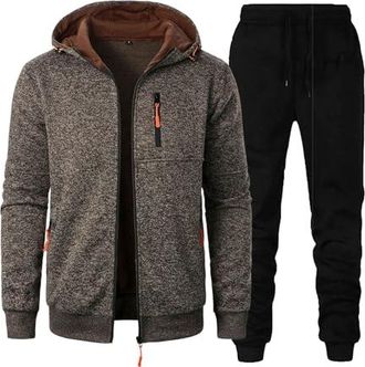 Generic Surv&ecirc;tement De Sport Pour Hommes, Sweat Hoodies &Agrave; Manches Longues Zipp&eacute; Et Pantalon De Jogging 2 Pi&egrave;ces, Baggy Et Confortable, Tenue De Travail &Eacute;l&eacute;gan