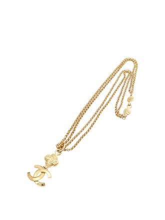 Chanel collier &agrave; pendentif logo CC (1995) - Or