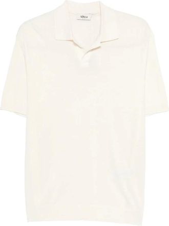 Altea Homme, Tops, Beige, Taille: XL Pull &agrave; Manches Courtes Sans Boutons