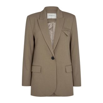 Copenhagen Muse Timber Wolf Blazer mit Klappentaschen - - Jackets - Damen - Beige - M