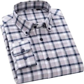 Generic Chemises pour homme, coupe ajust&eacute;e, chemise unie formelle &agrave; carreaux, haut d&eacute;contract&eacute; daffaires, 2705-6, 3XL