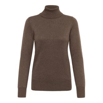 Saint Tropez Rollkragenpullover - - Knitwear - Damen - Braun - 2XL
