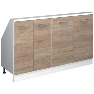 Vicco Dachschr&auml;genschrank-Set Rion, Sonoma/Wei&szlig;, 2er Set, Vicco