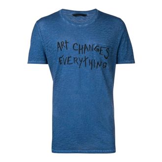 Zadig&Voltaire T-shirt Art Changes Everything - Homme - Tops - Bleu - Taille: M