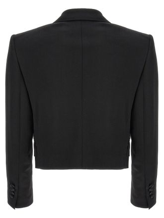 Dolce & Gabbana Womens Black Virgin Wool Blazer Clothing