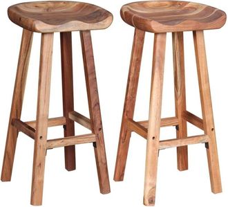 vidaXL Vidaxl - Tabourets de bar lot de 2 bois dacacia solide