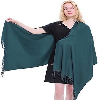 CJ Apparel Vert Jade Épaisse Solide Couleur Unie Conception Népalaise Châle écharpe étole Wrap Châles Pashminas Nouvelle