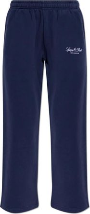 Sporty & Rich unisex, Pantalons, Bleu, Taille: S Pantalon de surv&ecirc;tement &agrave; jambes droites