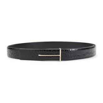 Tom Ford Wendbarer Kalbslederg&uuml;rtel - - Accessories - Damen - Schwarzk - 75 CM