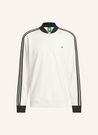 adidas Originals Adidas Originals Originals 3-Streifen Sweatshirt, Reissverschluss Bis Zur Brust weiss