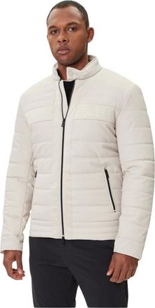 Guess Homme, Vestes, Beige, Taille: L Doudoune ML uni logo