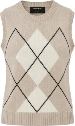 Gran Sasso Rundhals-Strickware - - Knitwear - Damen - Beige - 4XL