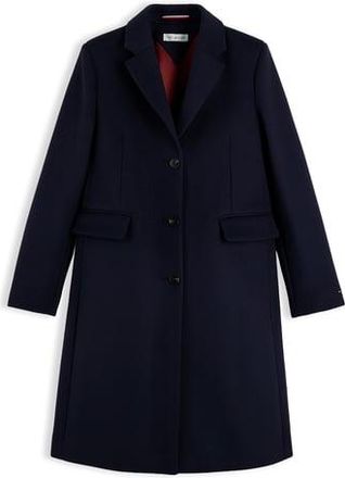 Tommy Hilfiger Manteau long uni en laine m&eacute;lang&eacute;e
