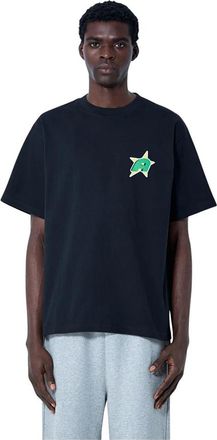 Awake NY Baumwoll Logo Motif Crewneck T-Shirt - - Tops - Herren - Schwarzk - S
