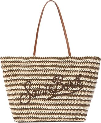 MC2 Saint Barth Femme, Sacs, Multicolore, Taille: ONE Size Stripes Crochet Bag