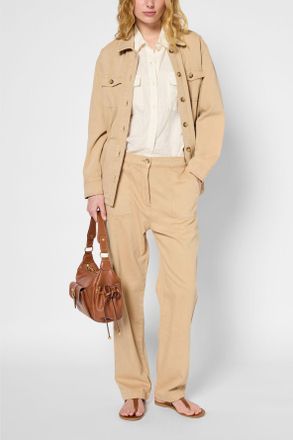 Gerard Darel Surchemise en coton et lin - ROMELDA - Camel