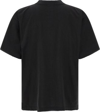 Balenciaga Graphic Palm Tree Print T-shirt - Black