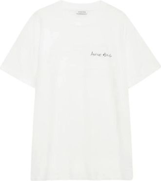 Anine Bing Femme, Tops, Blanc, Taille: 40 FR T-shirt Manches Courtes Walker Lyrics