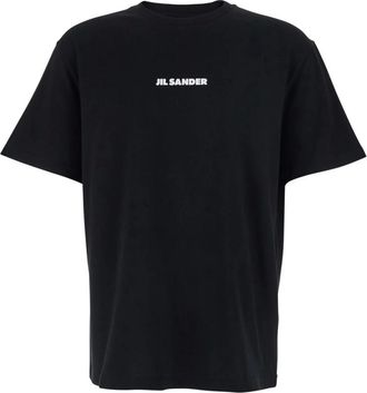 Jil Sander Homme, Tops, Noir, Taille: XL T-Shirt Ras du Cou