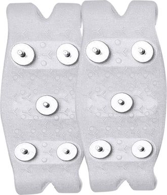 BESPORTBLE 2 St&uuml;ck rutschfeste Schneeschuh&uuml;berz&uuml;ge mit 5 Z&auml;hnen Elastische Eisgriffe aus Flexiblem Gummi Passend f&uuml;r Schuhgr&ouml;&szlig;en 30 46 Outdoor Wanderschuhe und S