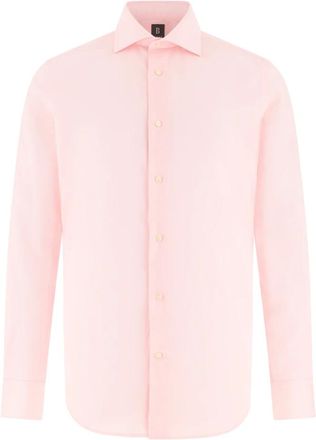 Boggi Milano Homme, Chemises, Rose, Taille: 2XL Chemise en coton ray&eacute; coupe classique