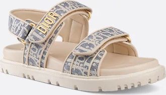 Dior Monogram Jacquard Sandals - Blue