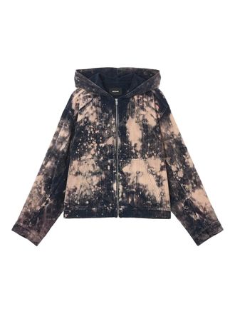 We11done veste en velours côtelé à capuche - Bleu