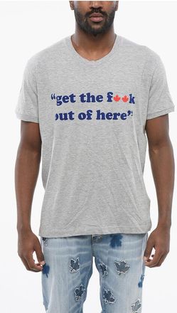 Dsquared2 Crew Neck OUT OF HERE Cotton T-Shirt size Xs