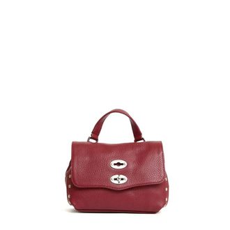 Zanellato Hobo Bags - Bordeaux Textured Leather Handbag With Turn-Lock C - Gr. unisize - in Rot - für Damen