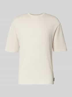 Review Boucl&eacute; T-Shirt mit Label-Detail